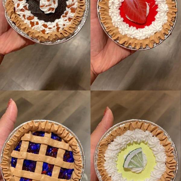 Customizable Fake Mini Pies: Cherry, Blueberry, Lemon, Strawberry, and ...