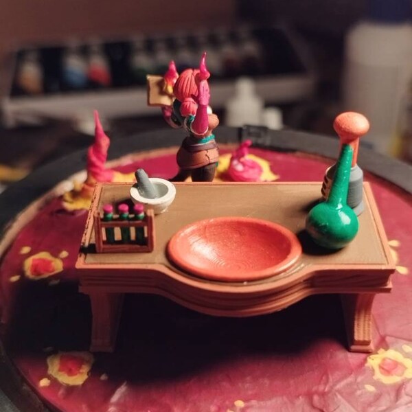 Alchemy Table Magic RPG Miniature 3D Printed 28mm Scatter Terrain ...
