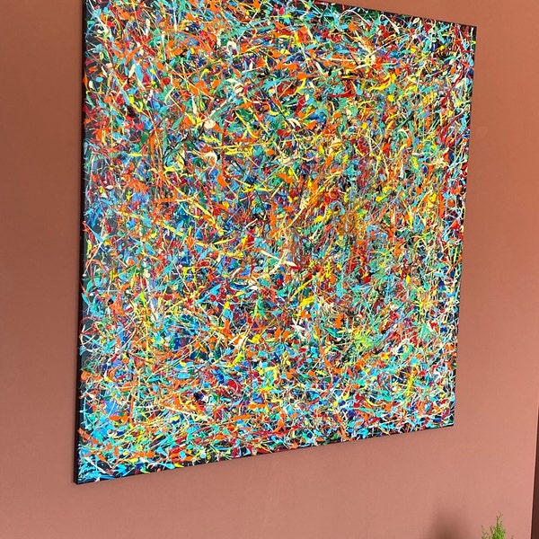 Jackson Pollock Inspired Art, Jackson Pollock Large Artwork, Jackson ...