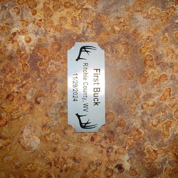 Engraved 2x2 Woodgrain RING BELL Wall Plate Adhesive Backed Plaque Sign ...