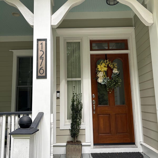 Craftsman HOUSE NUMBERS, Hill House Mission Style Address Plaque ...