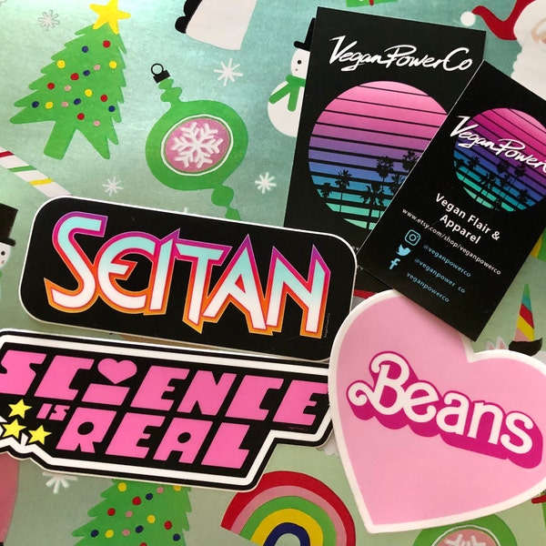 VEGAN STICKER SET - Plant Based Proteins - Tofu Seitan Beans Water ...