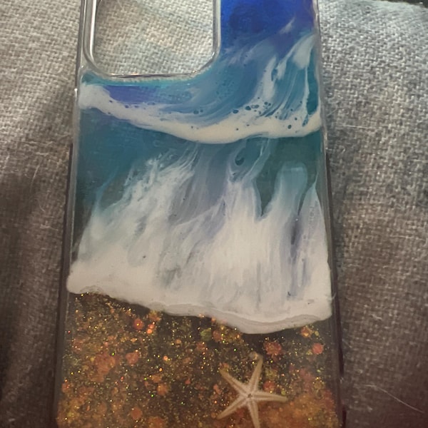 Ocean Style iPhone Case, Handmade Beach iPhone iPhone 16 15 14 Plus 13 ...