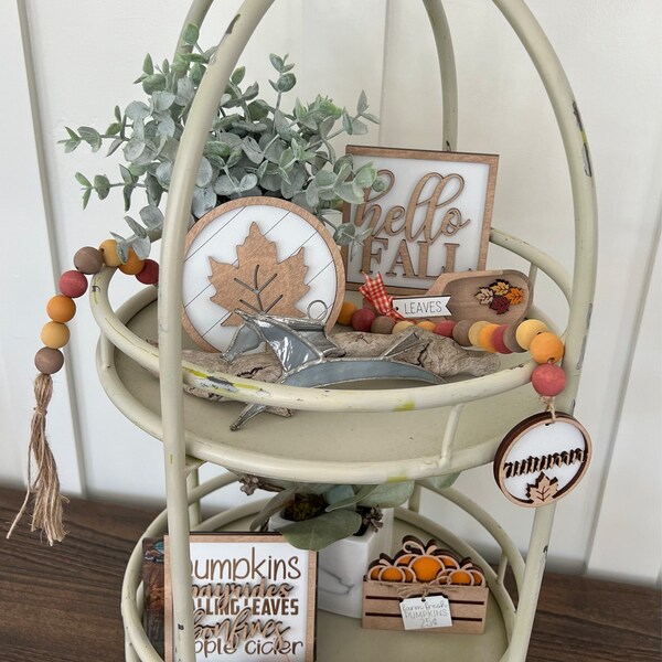 BUNDLE // Classic Fall Tier Tray Decor Bundle // Autumn Tier Tray Decor ...
