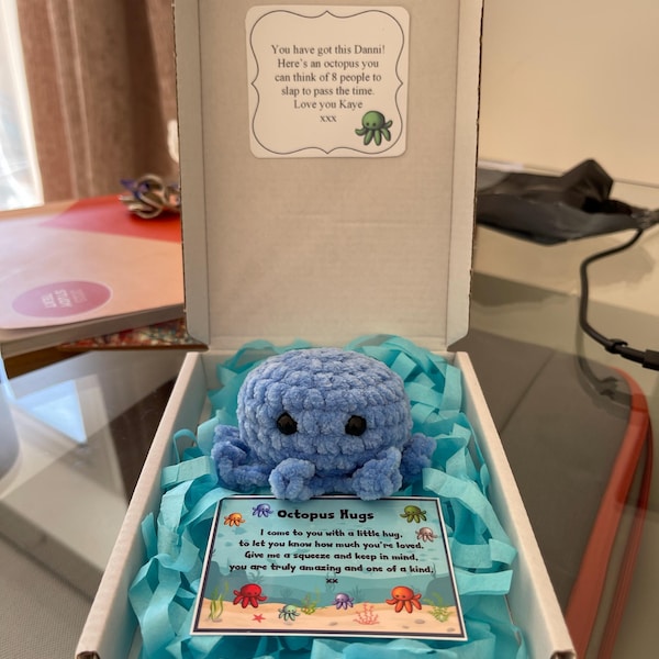 Mini Crochet Octopus Gift Thinking of You Little Pocket Hug Thank You ...
