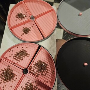 3D Printed Round Tray With 8 Inserts Rhinestone Tray Diamond - Etsy