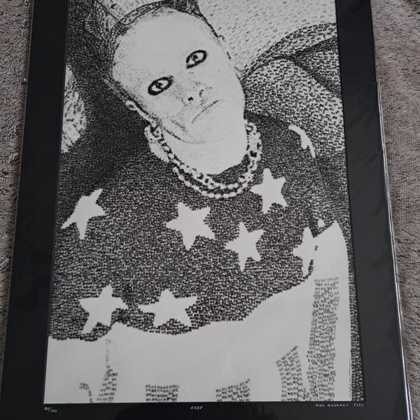 Ozzy Osbourne - Ink Stamp (gothic Cross) Portrait - Limited Edition ...