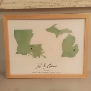 Where It All Began Map, Where We First Met, Our First Date ...