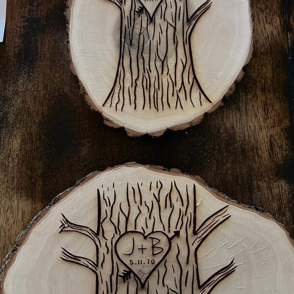 Personalized Tree Wood Carving SVG | Digital Valentine’s, Birthday ...