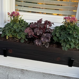 Cedar Railing Planter Box With Brackets, Balcony Planter Box, Hanging Planter Box, Deck Rail ...