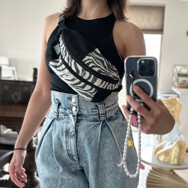 Upcycled Backpack, Sustainable Fabric Backpack, Medium-small Round ...