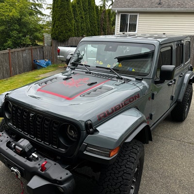 Topographic Map Hood Decal Glossy or Matte Finish-fits 2018 Wrangler JL ...