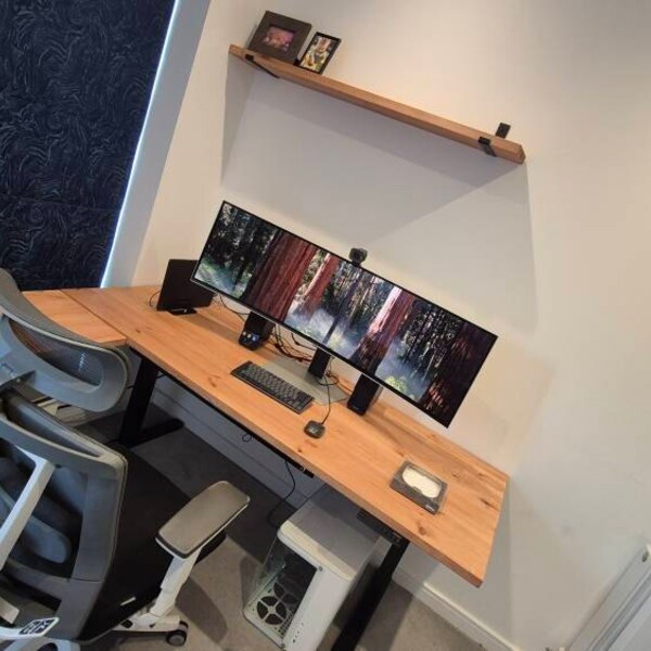 Bespoke Rustic Gaming Desk With A Frame Industrial Legs - Etsy UK