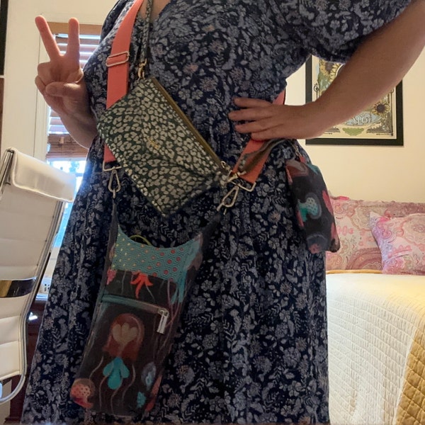 Pebble Sling Bag, Mini Sling, Highland Cow Backpack, Convertible ...