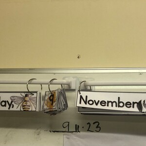 Boho Retro Calendar Pocket Chart Daisy Classroom Decor - Etsy