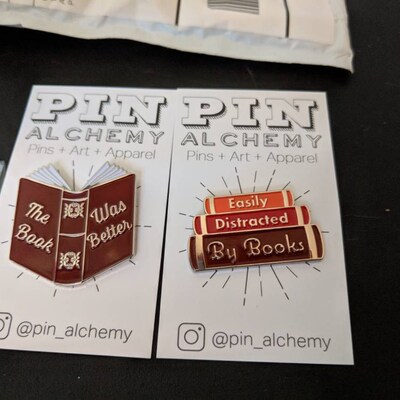 Book Enamel Pin Book Pin the Book Was Better Reading Pin Book Lapel Pin ...