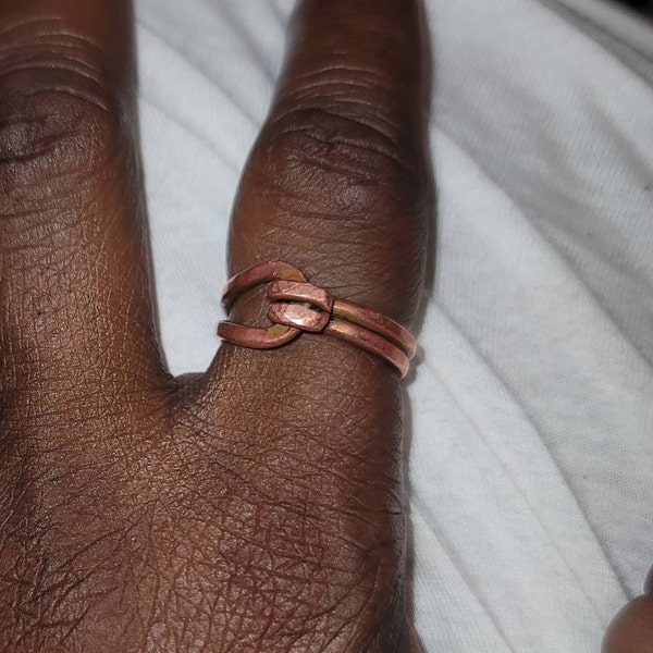 Hammered Copper Ring - Simple Copper Ring for Men and Women ...
