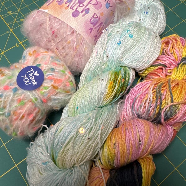 Ianthe-novelty Yarn 50gr/fiber Samples • Scrapbooking, Weaving, Mixed ...