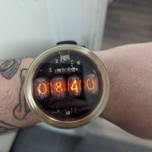 Nixie Era Vfd Numitron Iv-9 Wrist Watch Clock Steam Punk - Etsy