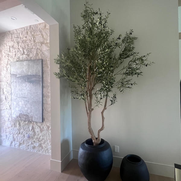 8' Shady Lady Black Olive Tree, Black Olive Tree, Shady Lady Tree, Faux ...