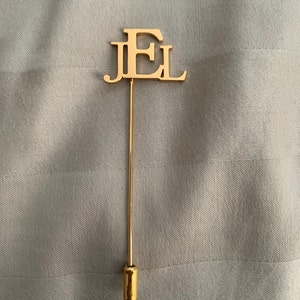 Custom Initials Brooch for Groom Business Event Men's Women Stainless ...