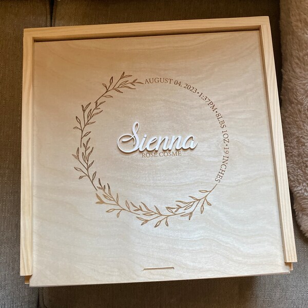 Baby Box, Baby Keepsake Box, New Born Baby Gift, Engraved Baby Memory ...