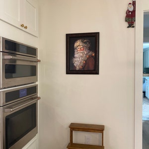 Father Christmas woodland Santa by Susan Comish 18x22 Santa Claus Saint ...