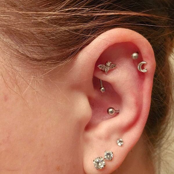 Bat Rook Piercing Jewelry/rook Earring/cartilage Earring/eyebrow Ring ...