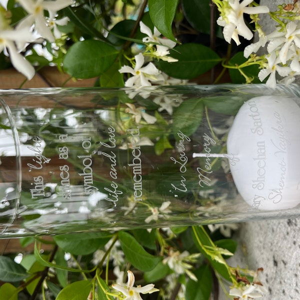 Personalized in Loving Memory Memorial Vase - Floating Wedding Memorial ...