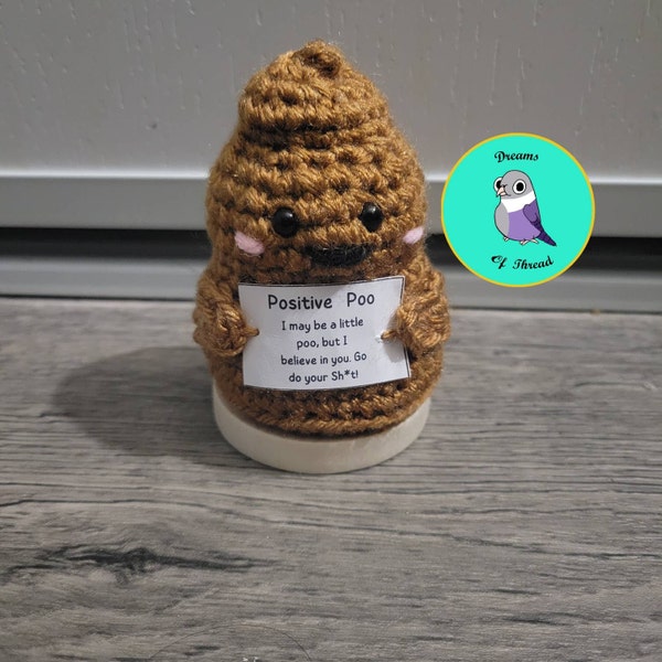 Crochet Poo Pattern With Poo Quote, US English Terms, Handmade Funny ...
