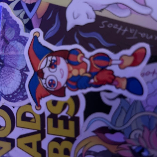 Digital Circus Glossy Vinyl Sticker - Etsy