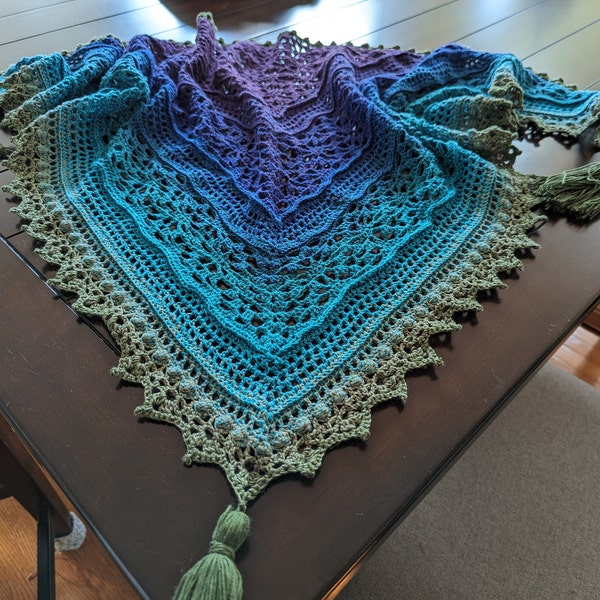 Rainforest Retreat Crochet Shawl PDF Pattern Digital Download - Etsy