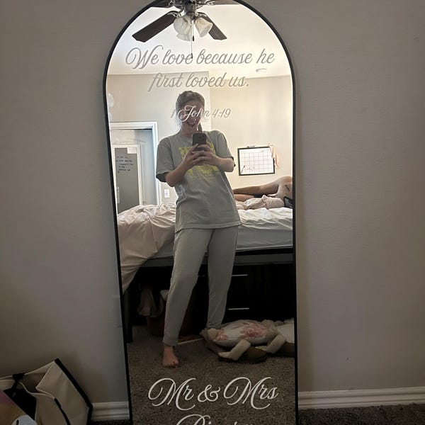 Mr & Mrs Custom Wedding Mirror Sign Vinyl for Personalized Wedding ...