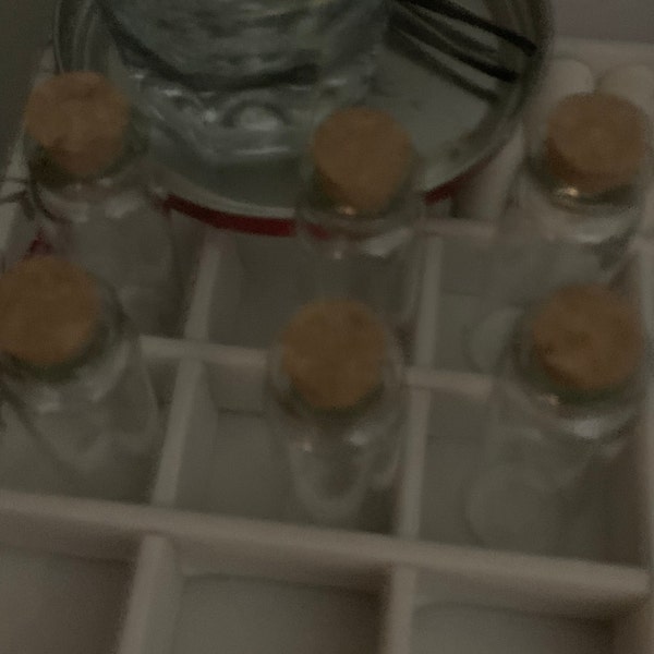 Glass Bottles With Corks, 5, 10, 15, or 20 Ml Clear Empty Jars With Cork Stopper Lids, Vials for ...
