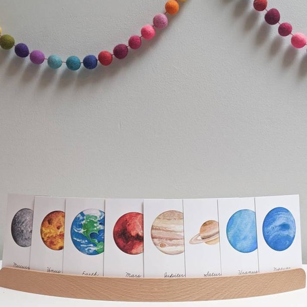 Solar System 3 Part Cards, Montessori, Homeschool, Reggio Emilia ...