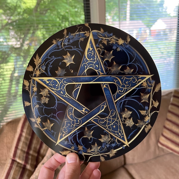 Wiccan Star, Pentagram Wreath Sign, Pentagram Wall Hanging, Pentagram ...
