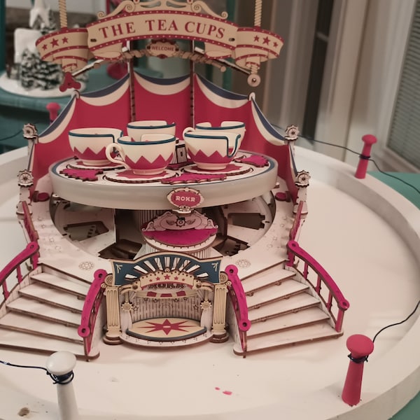 Animated Amusement Park Tea Cup Ride - Etsy