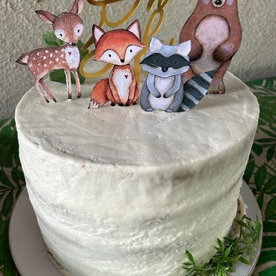 PRINTABLE Woodland Animals Centerpieces Woodland Cutouts Woodland Cake ...