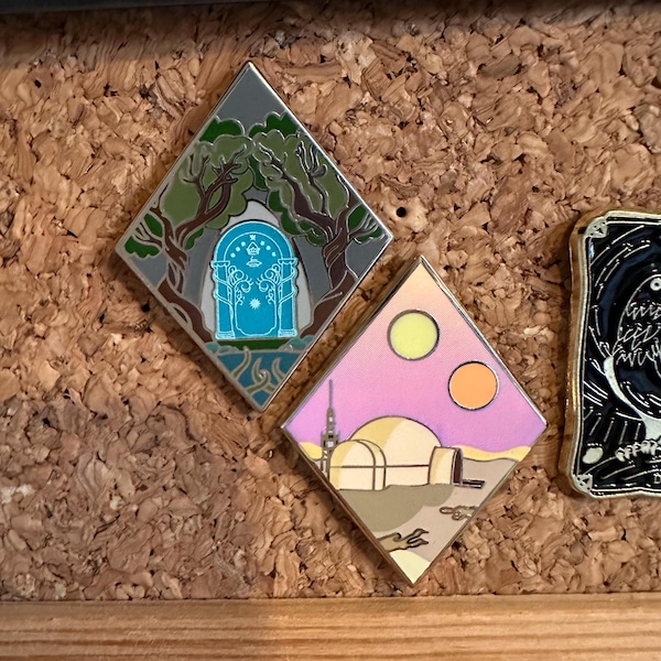 Desert Planet Enamel Pin | Sci-fi, Space, Sunset Fantasy Pin / Fan Art ...