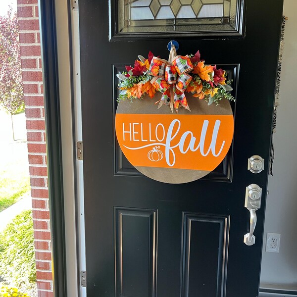 Fall Front Door Decor | Hello Fall | Fall Wreath | Fall Decor | Fall ...