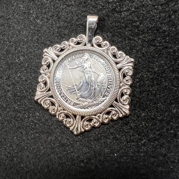 Solid 925 Sterling Silver Coin Bezel Mount Frame Settings Fit 17mm ...