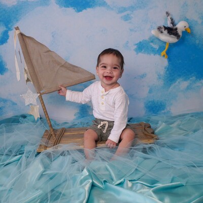 WOODEN RAFT Baby Photo Prop, Real Wood, Vintage Style, Baby Raft Prop ...