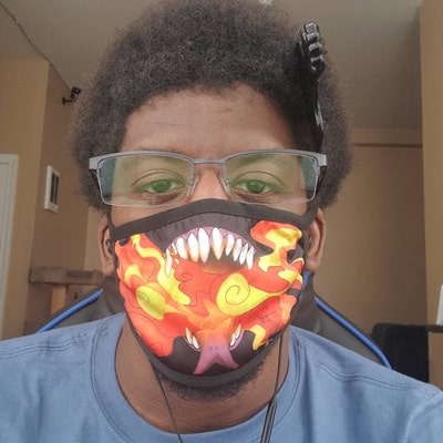 Dragon Fire Monster Dust Face Mask - Etsy