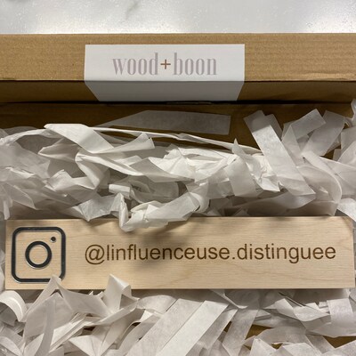 Social Media Sign Small Shop Wooden Sign Minimalist Business Signage ...