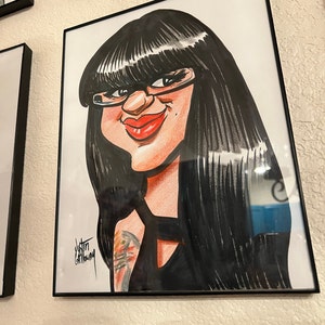 1 Face Color Caricature Portrait - Etsy