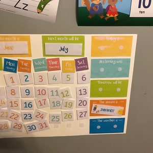 Morning Board Printable Activity Toddler Kids Homeschool Weather Chart ...