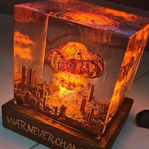 Explosion Bomb Resin Lamp, Atomic Bomb Resin Night Lights, Nuke Lamp ...