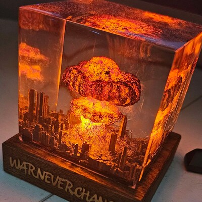 Explosion Bomb Resin Lamp, Atomic Bomb Resin Night Lights, Nuke Lamp ...