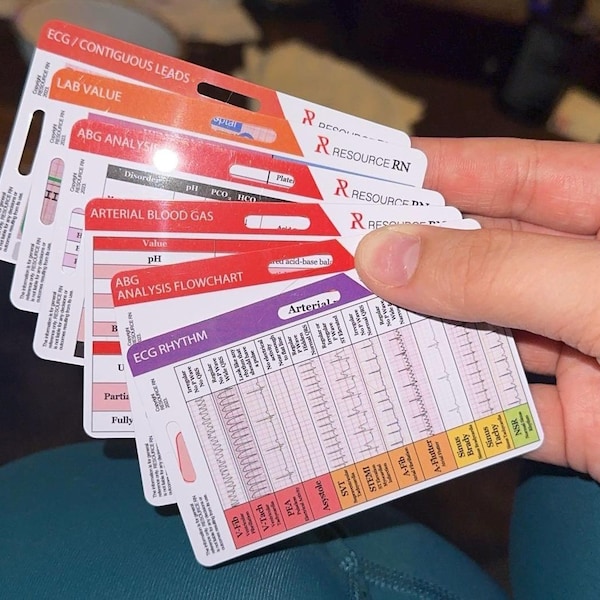 Lab Value and Order of Blood Draw Badge Card for RN, EMT, Phlebotomist ...