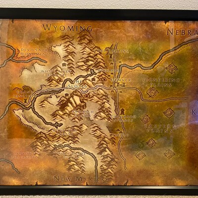 Washington World of Warcraft Style Map - Etsy